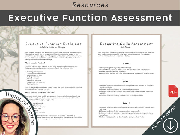 Executive Function Assessment ADHD Resource – mialiferesources